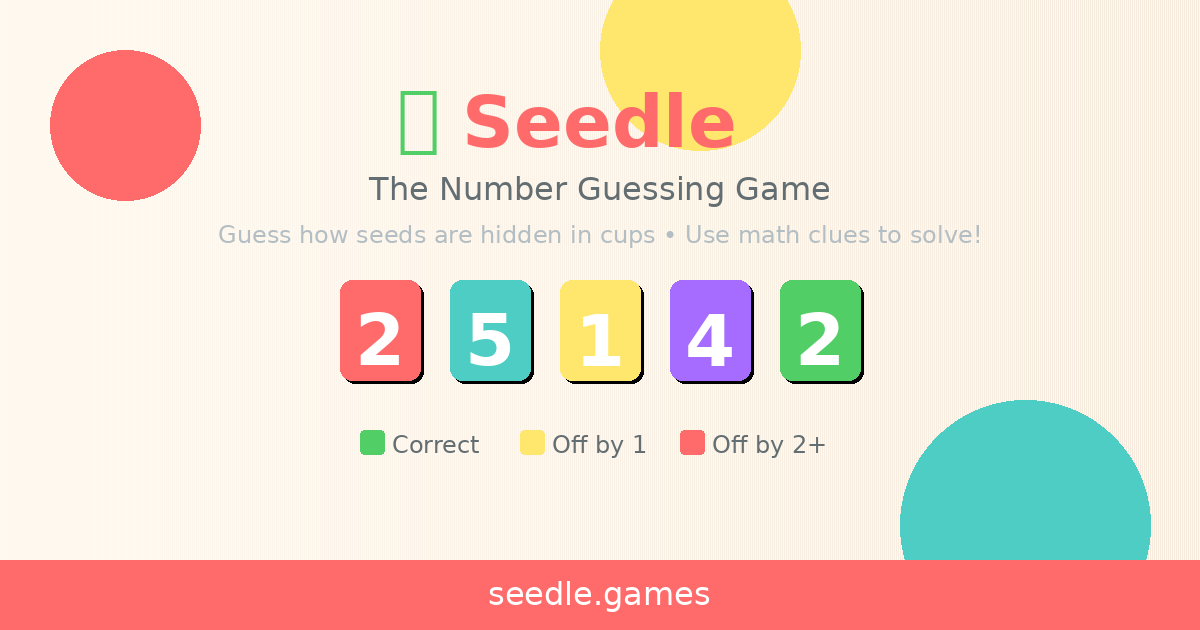 Seedle - The Number Guessing Game